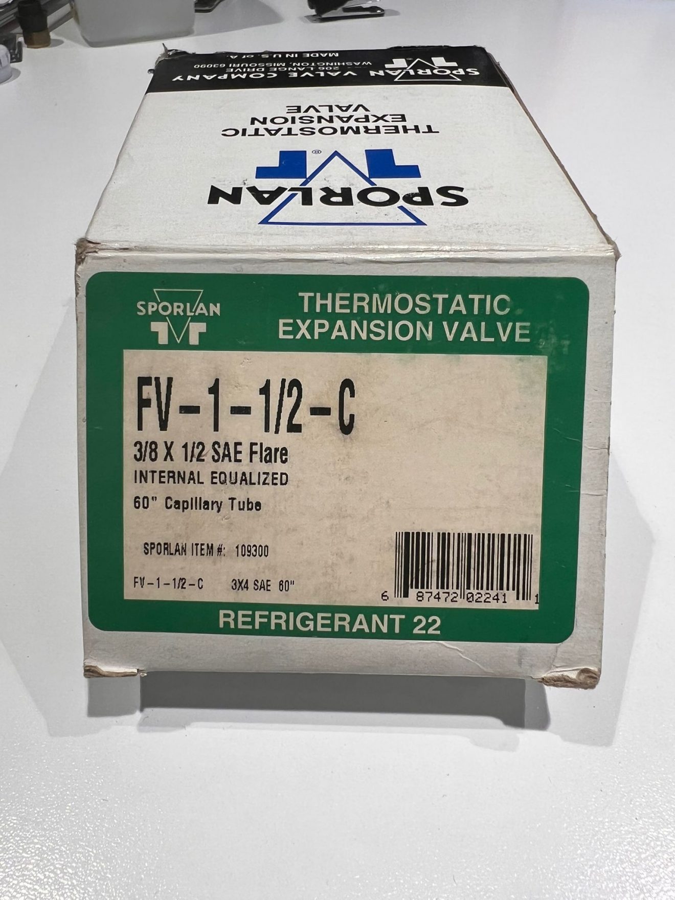 Sporlan Thermostatic Expansion Valfe FV-1-1/2-C - Serisonu.com
